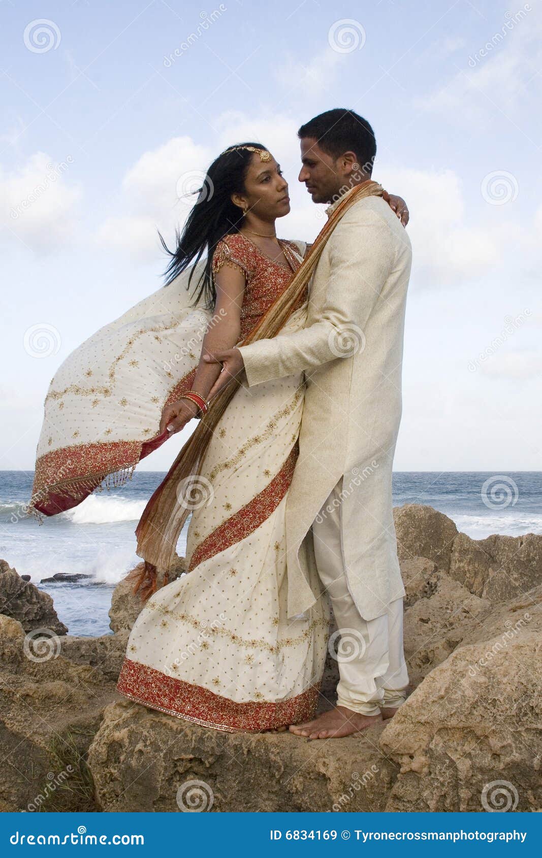 Wedding Dance in the Wind stock image. Image of rocks - 6834169
