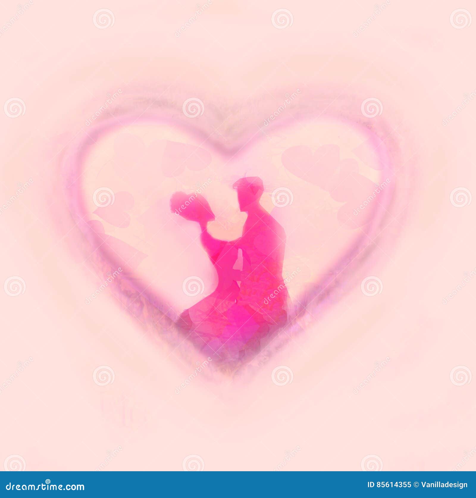 Wedding Dancing Couple Card Stock Illustration - Illustration of bridal ...