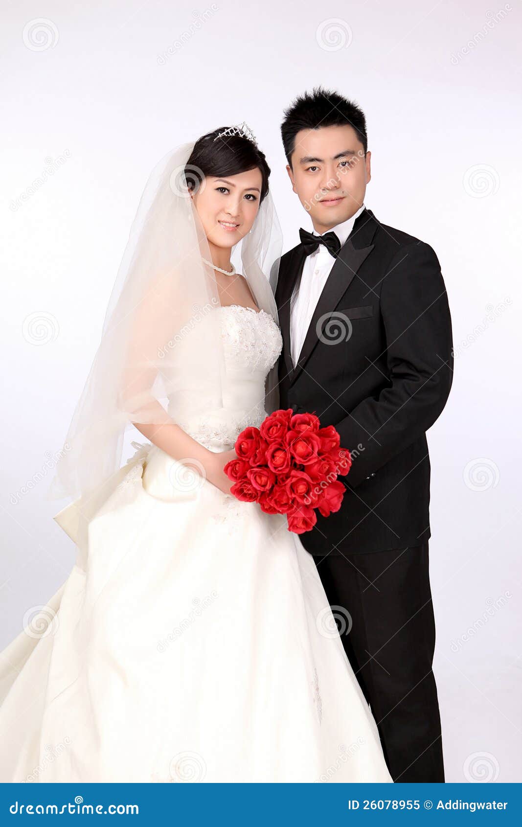 Wedding Day of Young Asian Couple Stock Image - Image of love, passion ...