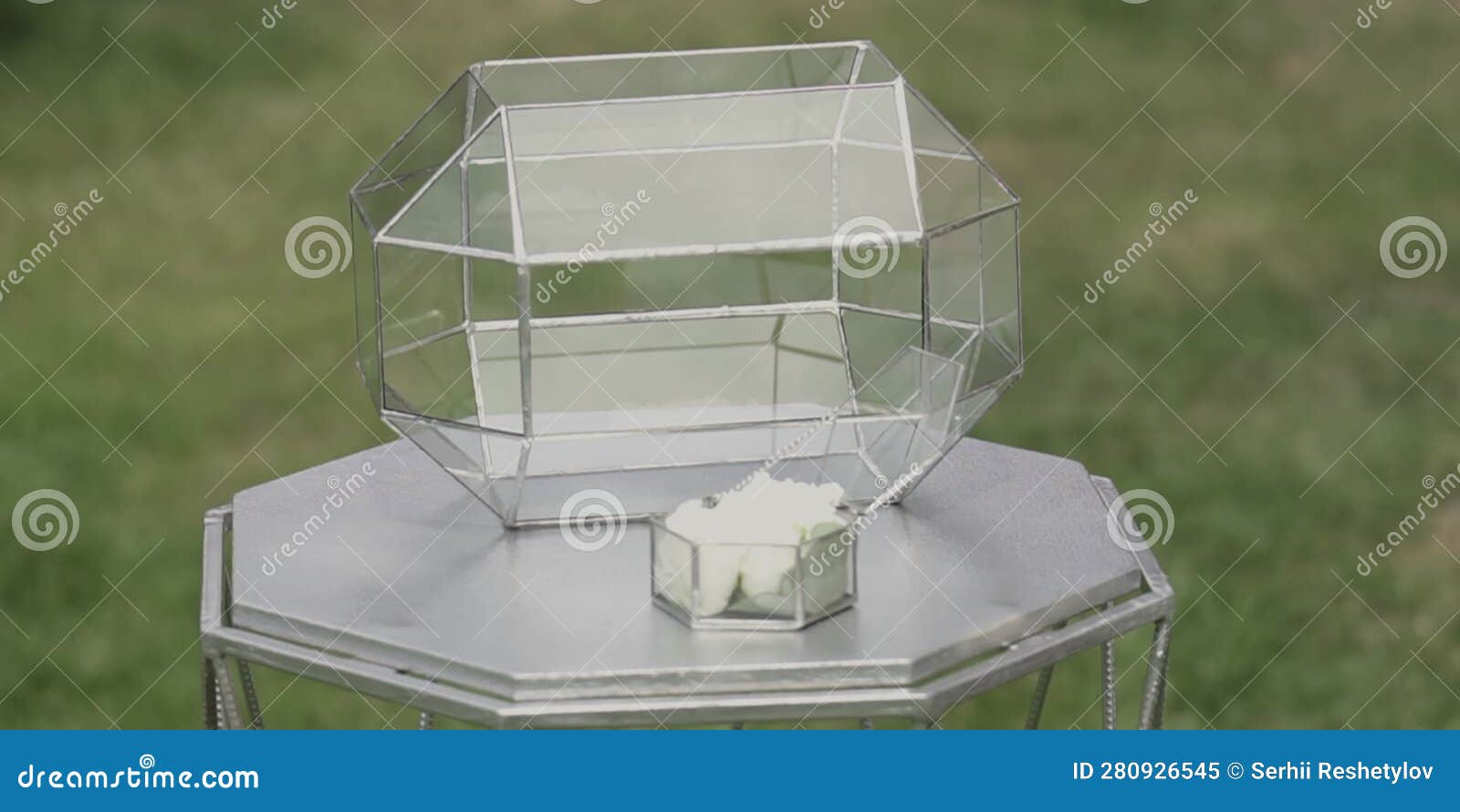 Wedding Decor with Illumination on Stand Stock Video - Video of ...