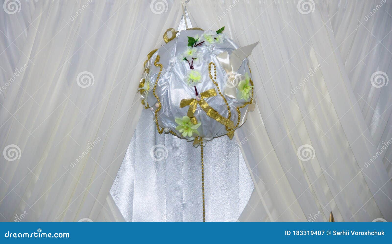 Wedding Decor Made of White Fabric. Stock Image - Image of wedding ...