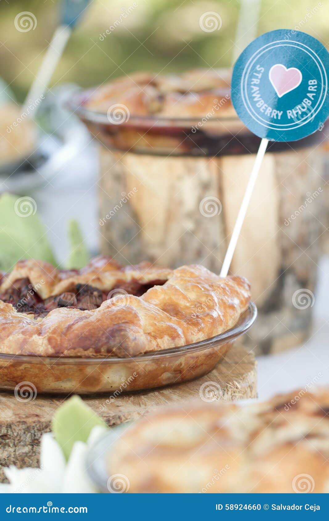 Wedding Decor Table Food Pie Stock Photo - Image of celebration ...