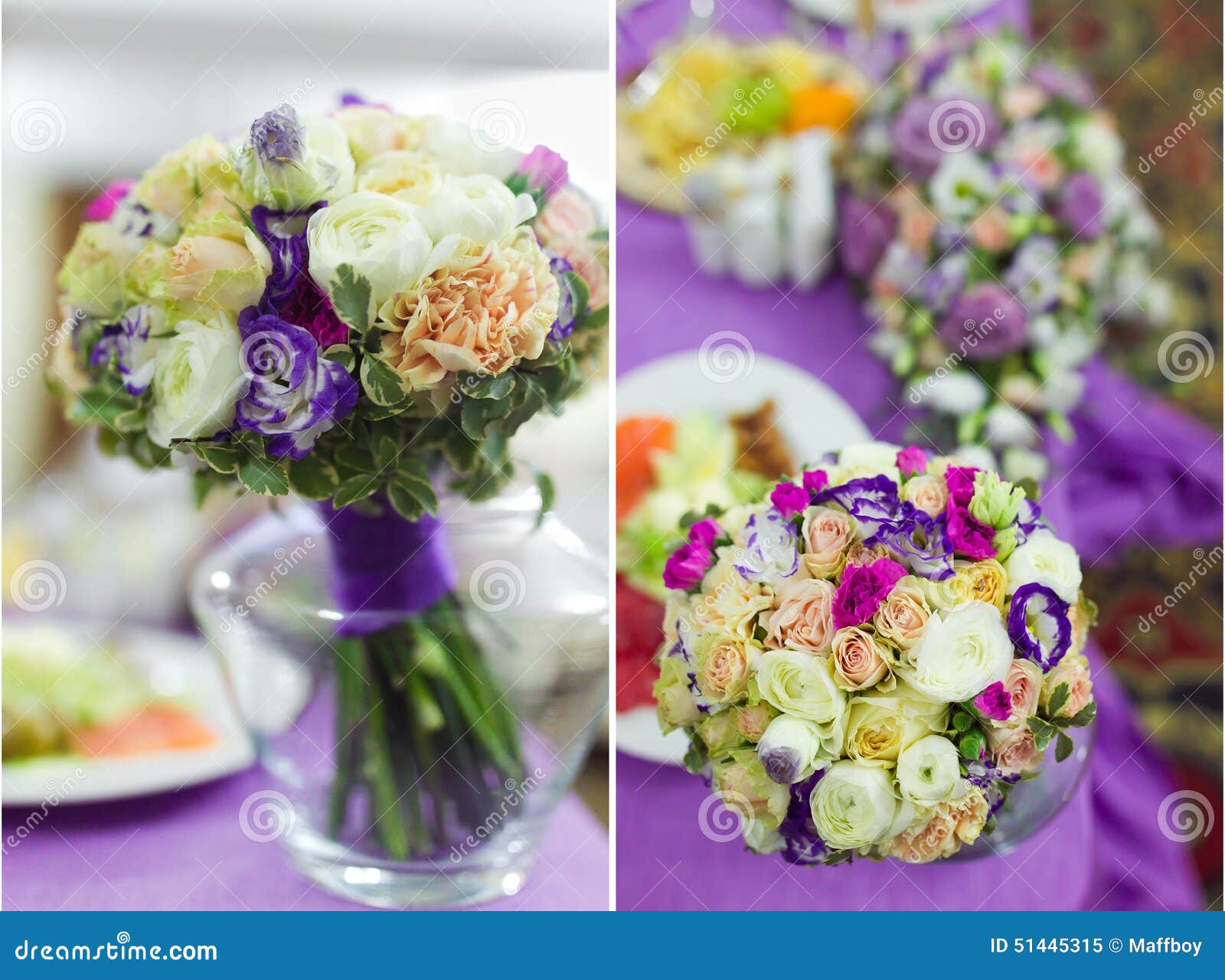 Wedding Decor Table Setting and Flowers Stock Image - Image of formal ...