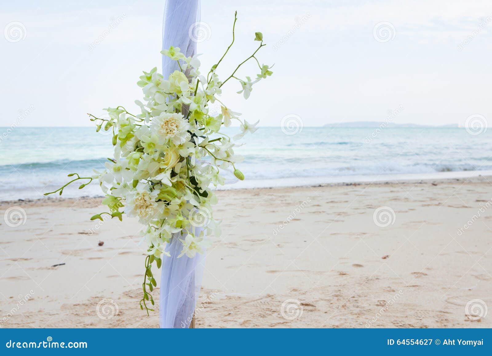 Wedding Decorated on Beach Wedding Setup Stock Image - Image of ...