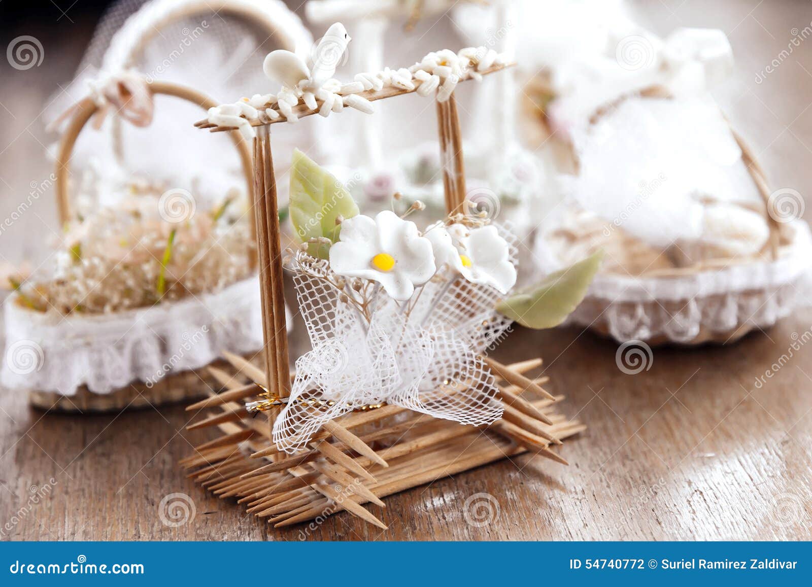Wedding Decoration Doves stock photo. Image of basket - 54740772