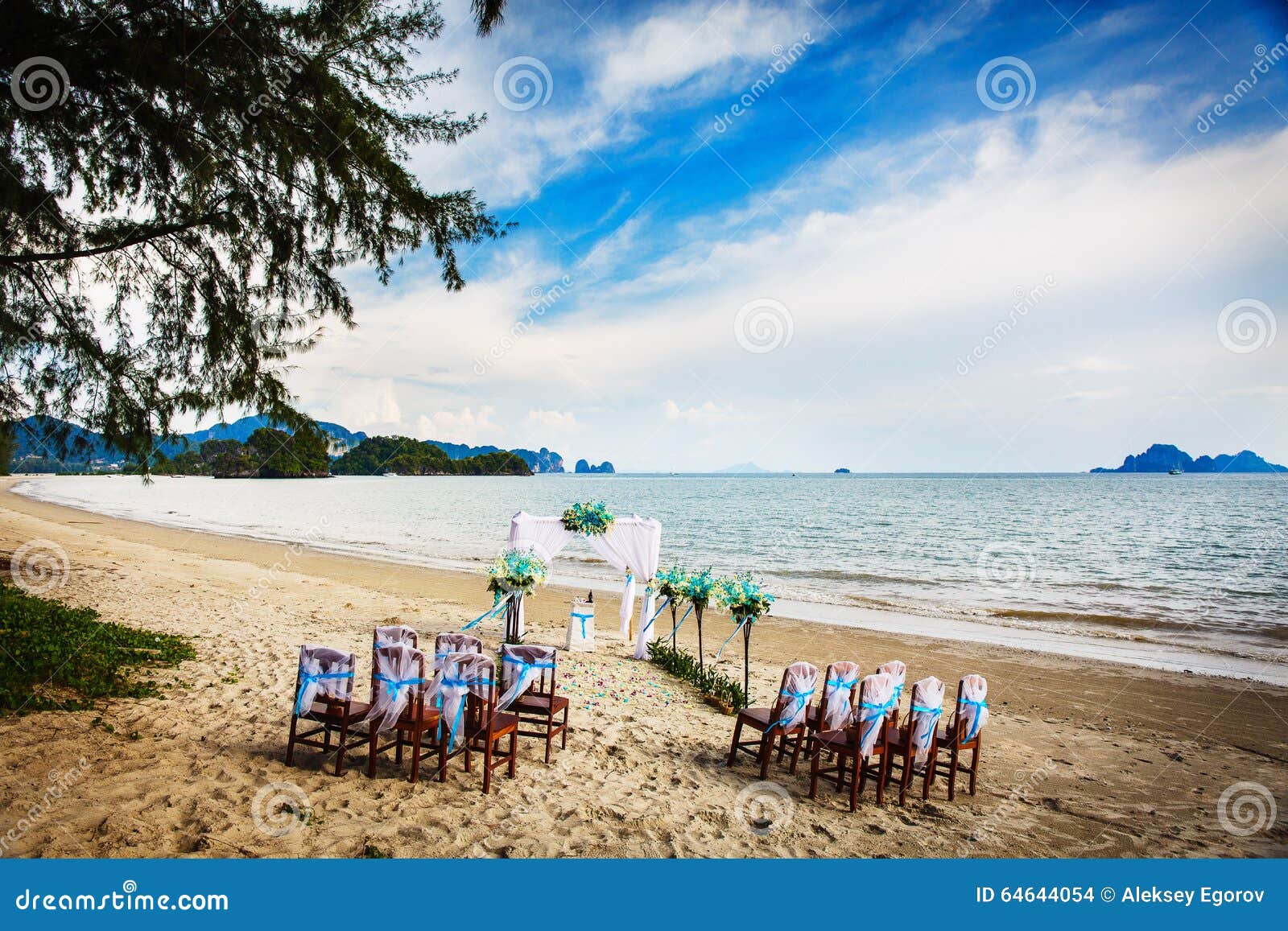 Wedding decoration in Thai stock photo. Image of outdoors - 64644054