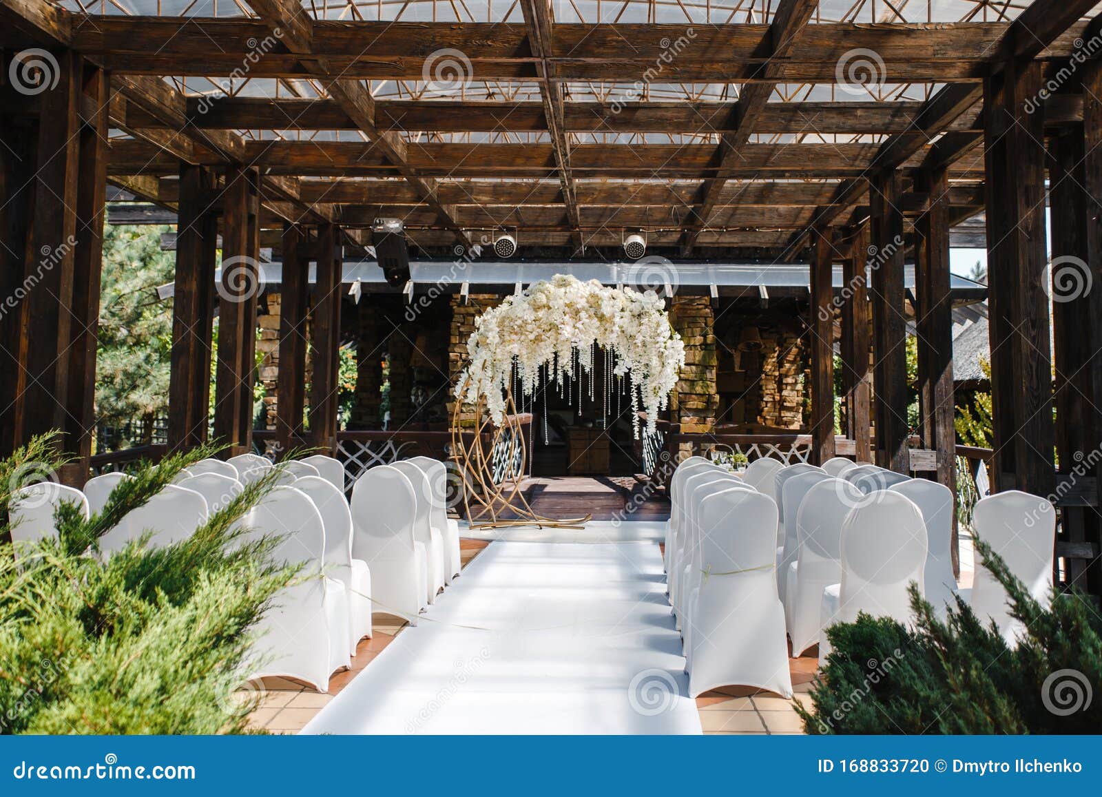 Location for the Wedding Ceremony in a Building Open To All Winds Stock ...