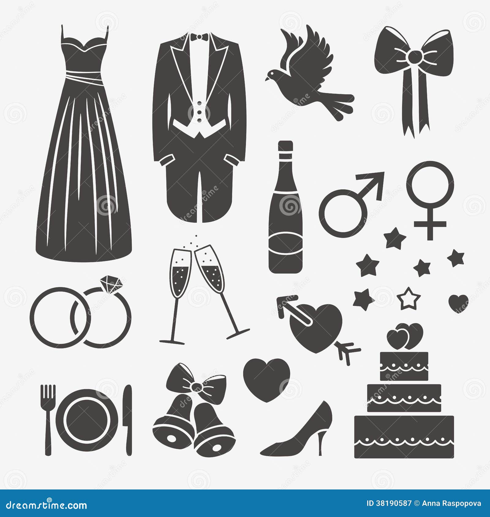 Wedding design elements stock vector. Illustration of groom - 38190587