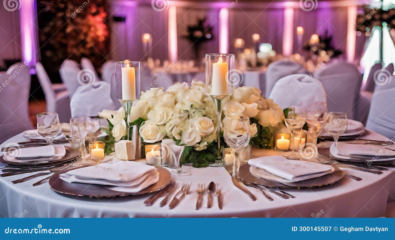 Wedding Designed Table Setting, Wedding Scene, Wedding Table, Bright ...