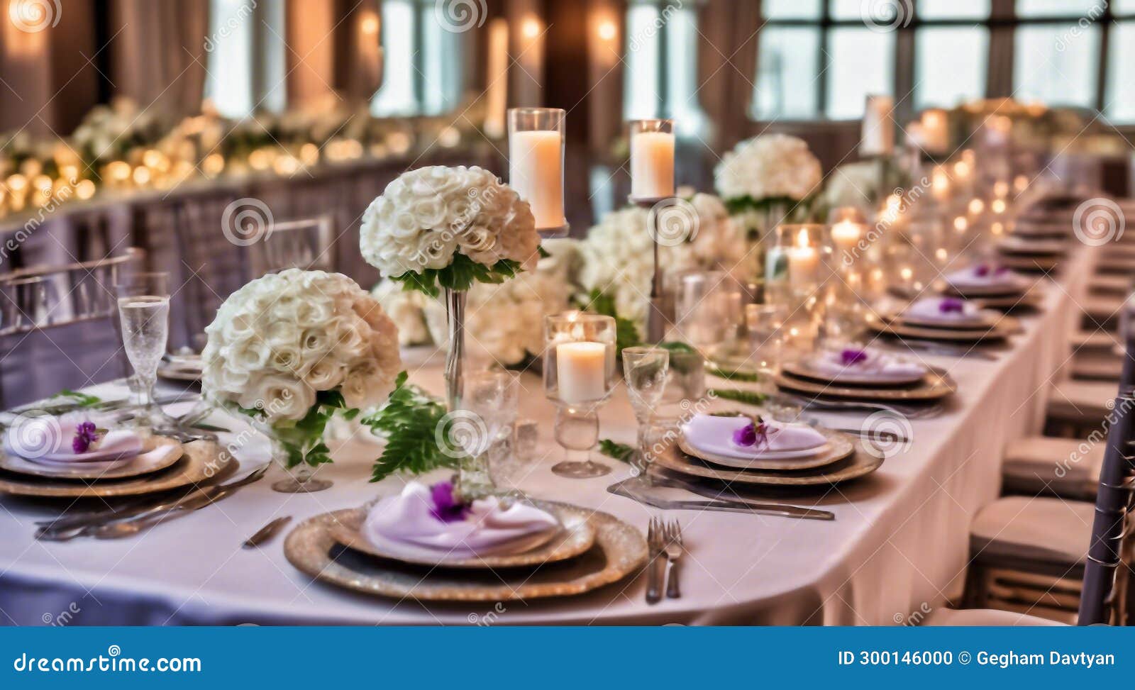 Wedding Designed Table Setting, Wedding Scene, Wedding Table, Bright ...