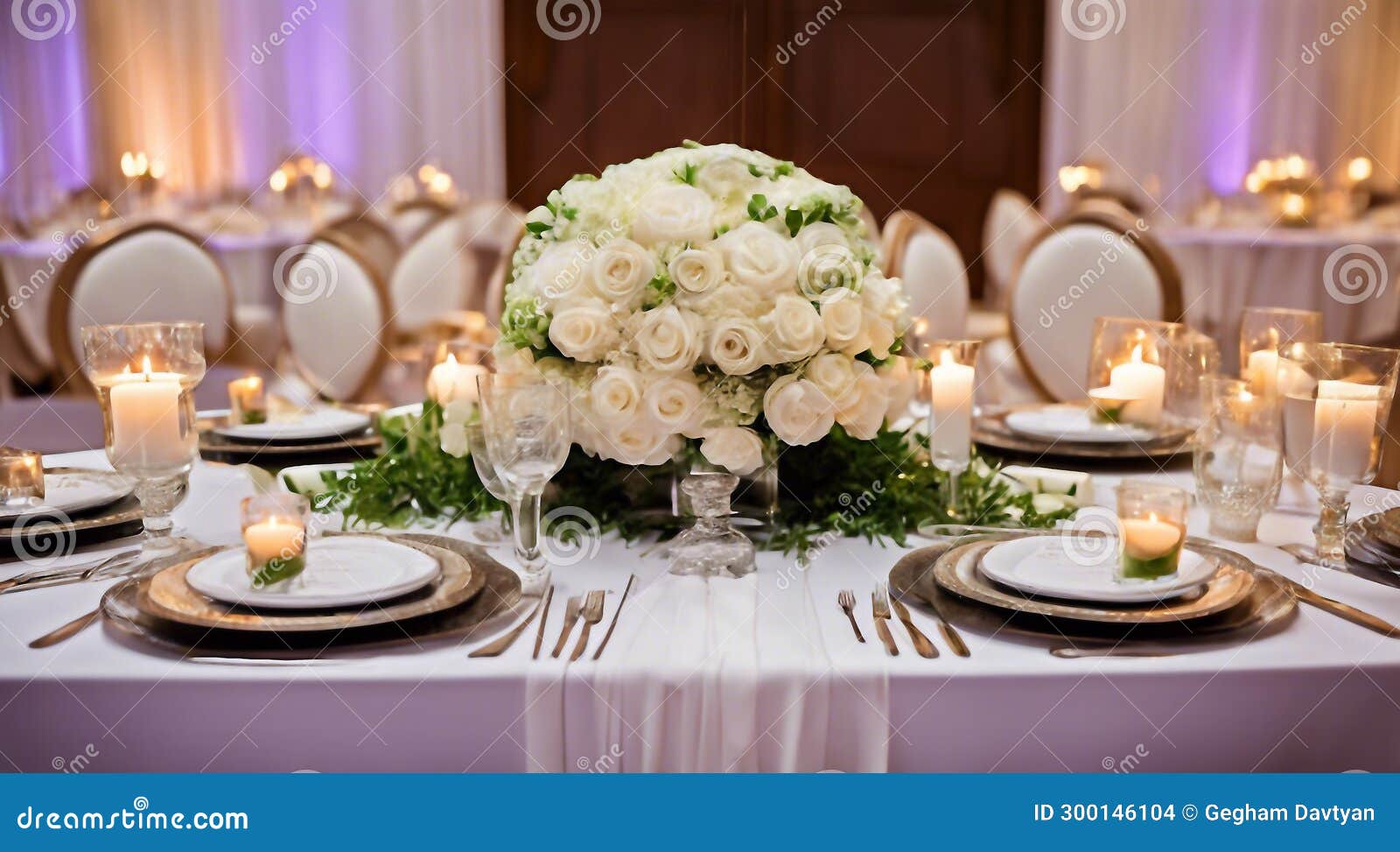 Wedding Designed Table Setting, Wedding Scene, Wedding Table, Bright ...