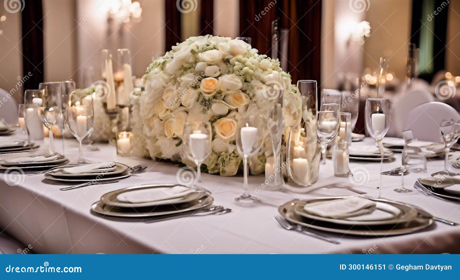 Wedding Designed Table Setting, Wedding Scene, Wedding Table, Bright ...