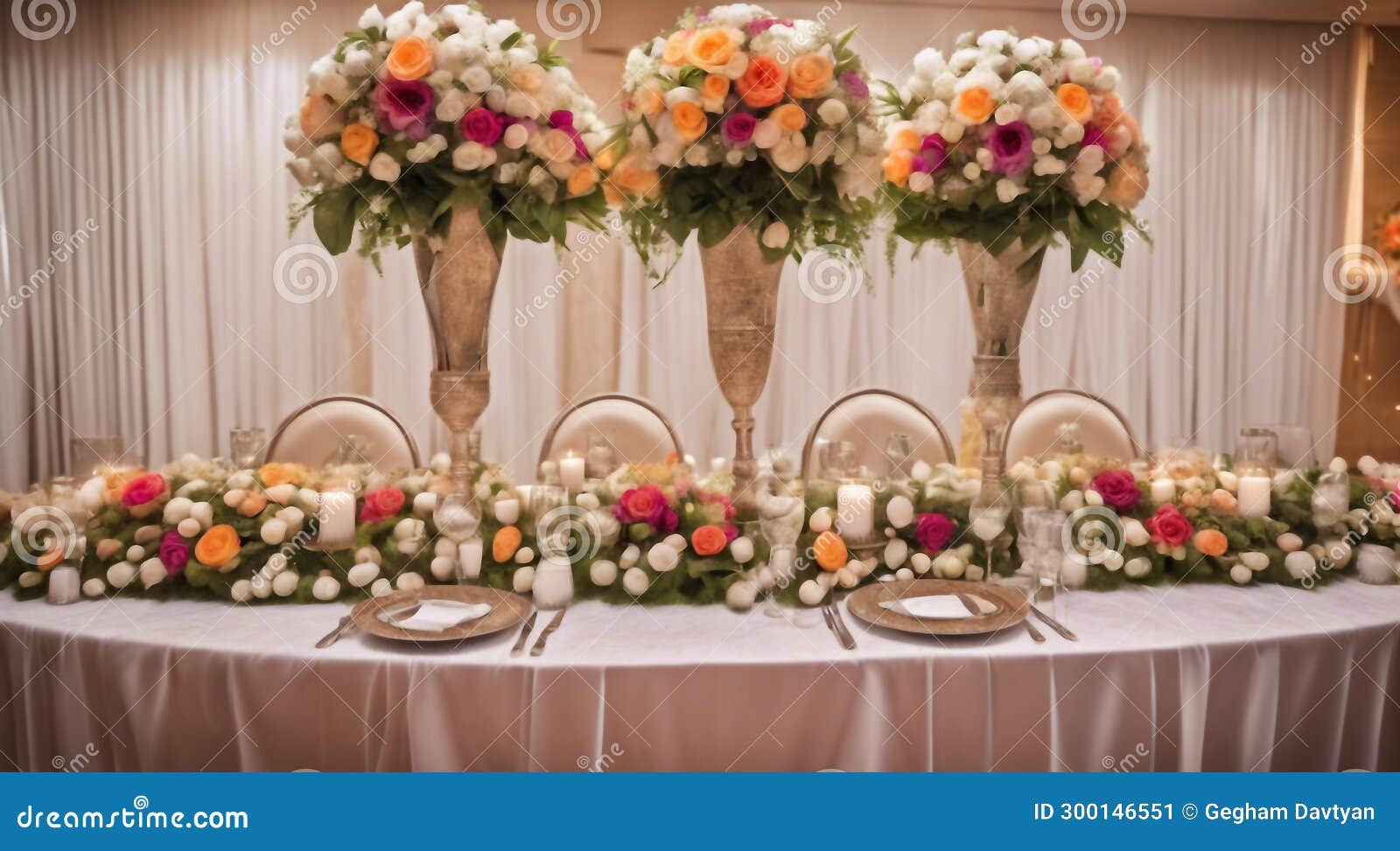 Wedding Designed Table Setting, Wedding Scene, Wedding Table, Bright ...