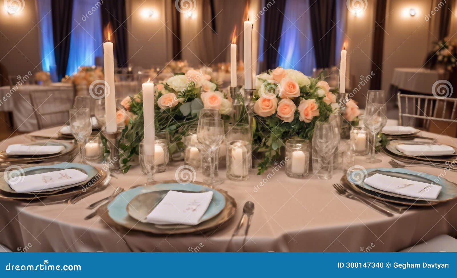 Wedding Designed Table Setting, Wedding Scene, Wedding Table, Bright ...