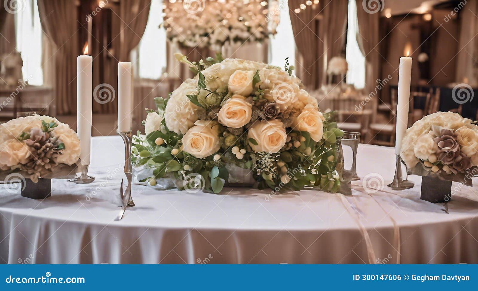 Wedding Designed Table Setting, Wedding Scene, Wedding Table, Bright ...