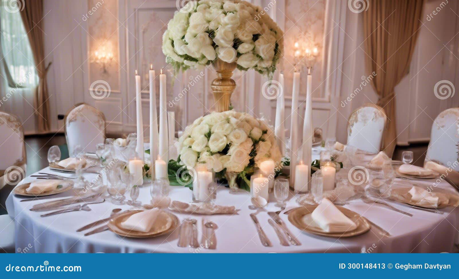Wedding Designed Table Setting, Wedding Scene, Wedding Table, Bright ...