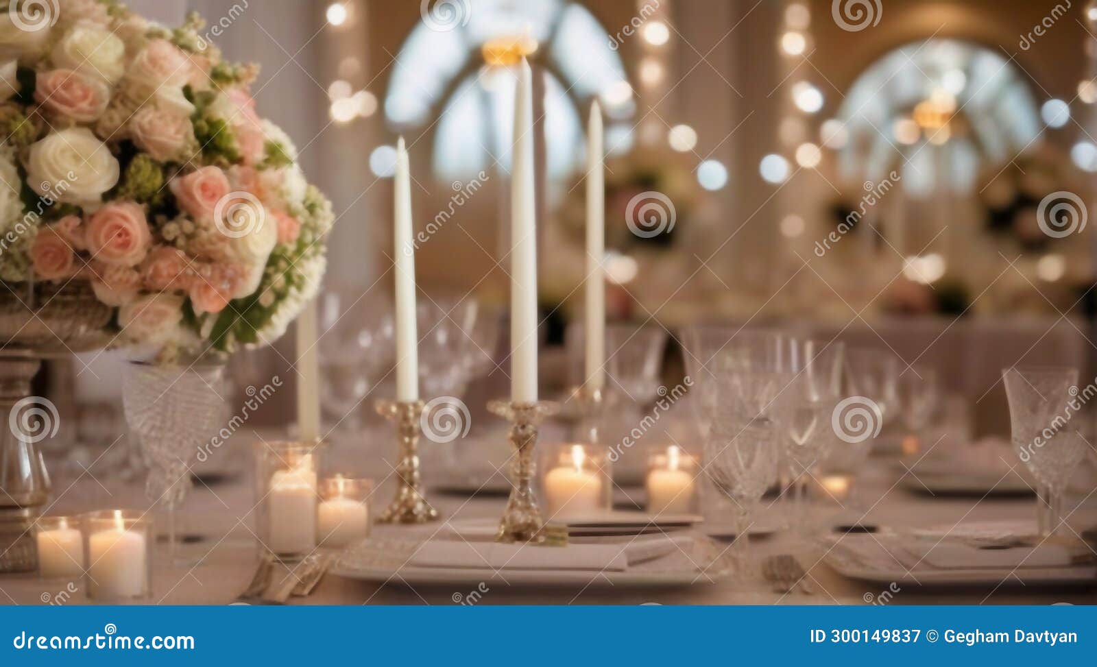 Wedding Designed Table Setting, Wedding Scene, Wedding Table, Bright ...