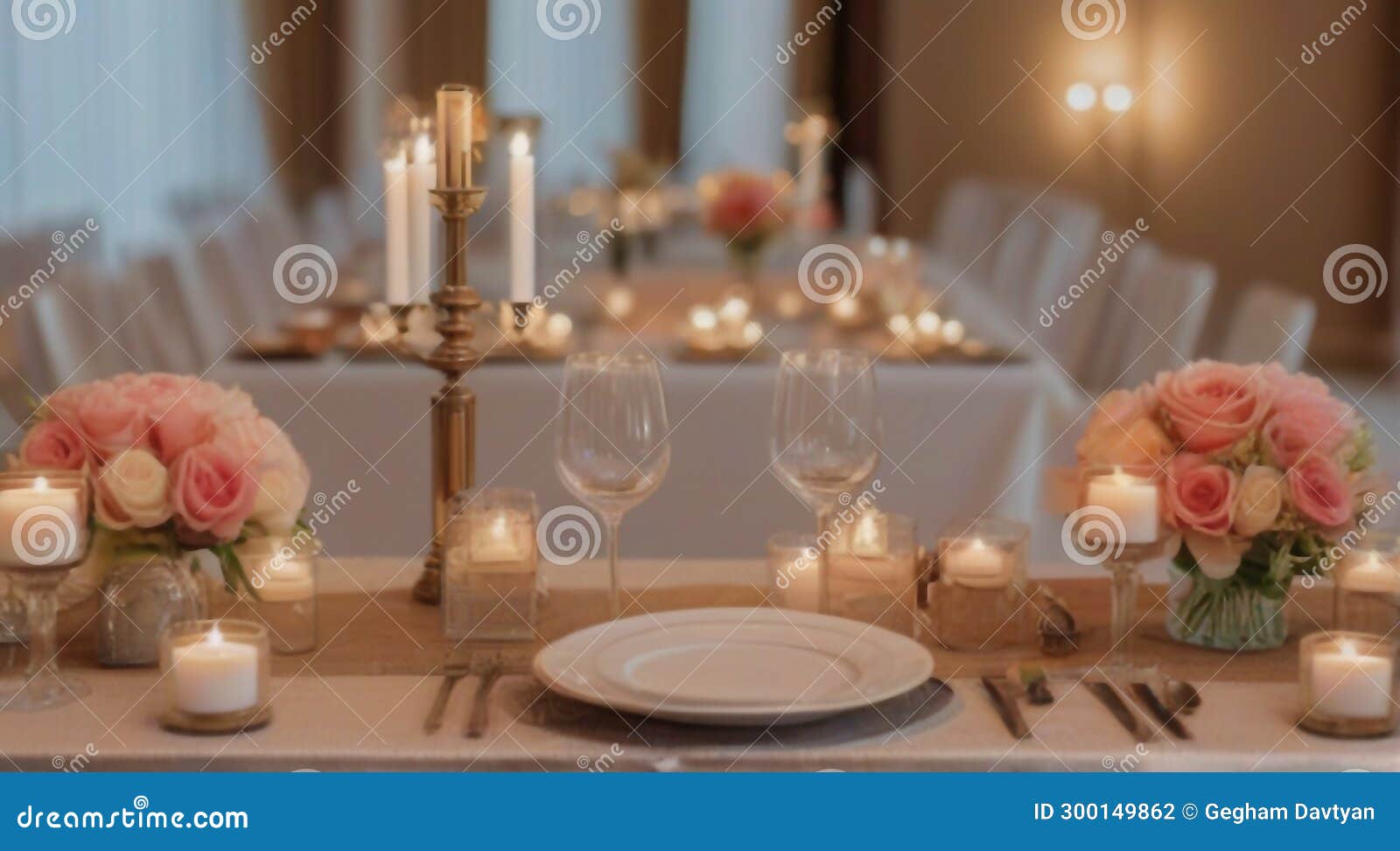 Wedding Designed Table Setting, Wedding Scene, Wedding Table, Bright ...