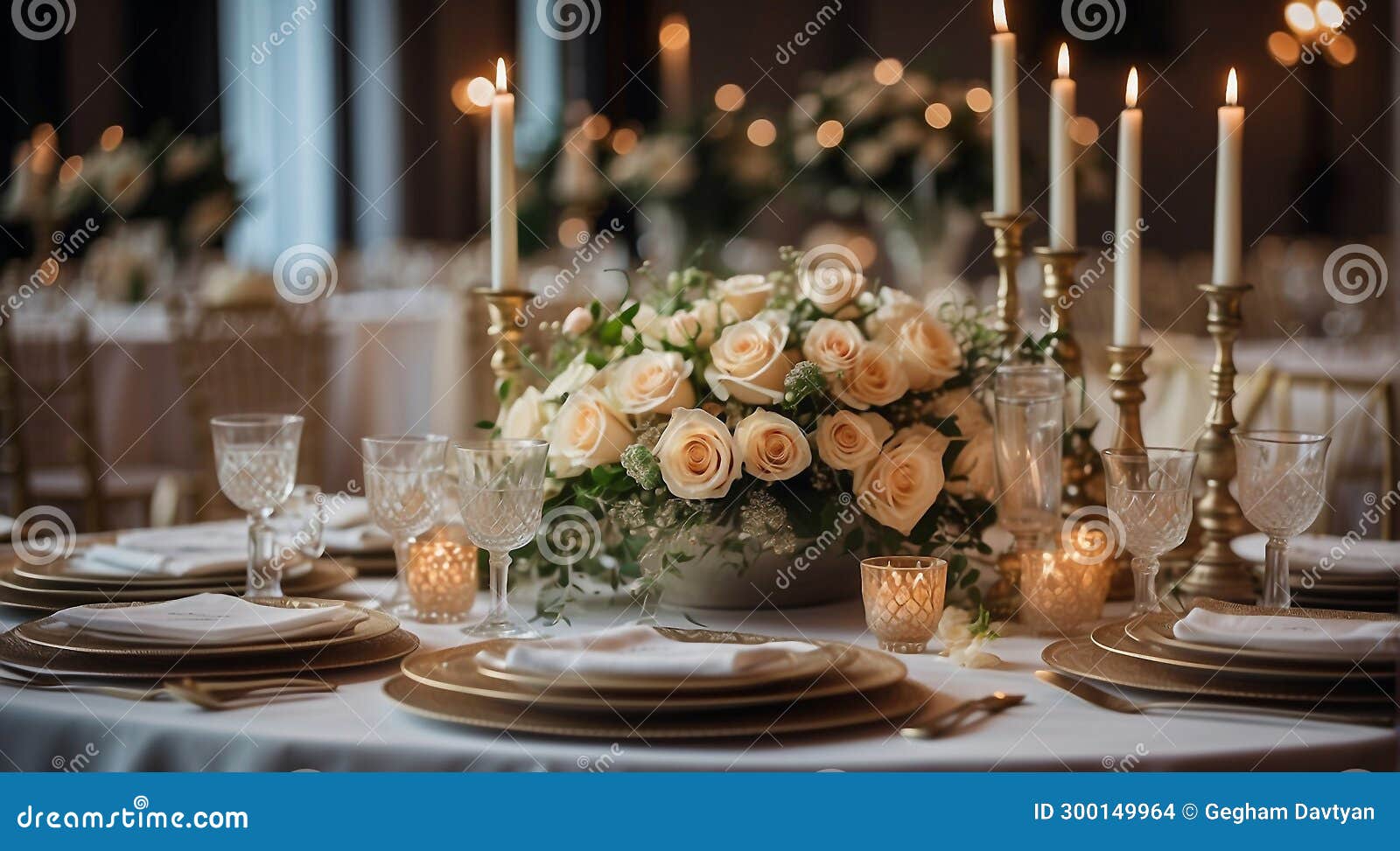 Wedding Designed Table Setting, Wedding Scene, Wedding Table, Bright ...