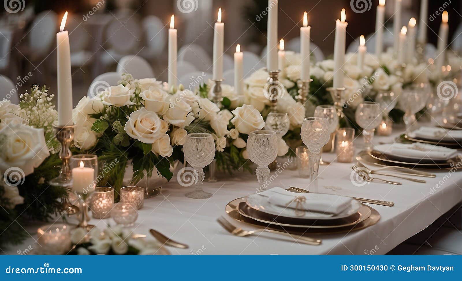 Wedding Designed Table Setting, Wedding Scene, Wedding Table, Bright ...
