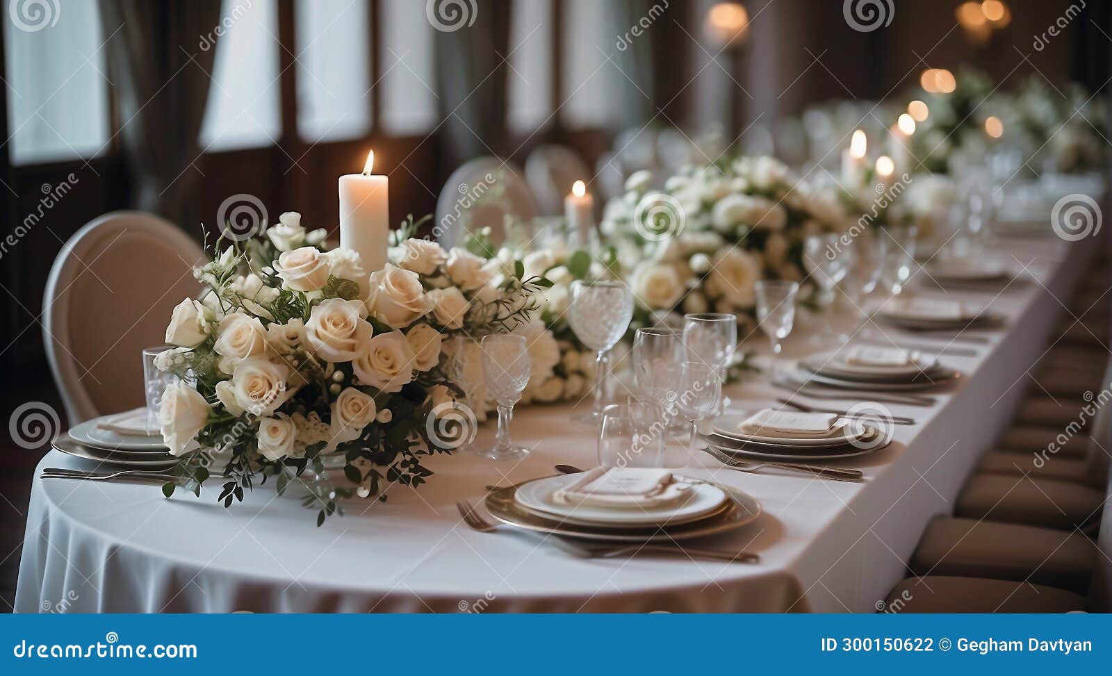 Wedding Designed Table Setting, Wedding Scene, Wedding Table, Bright ...
