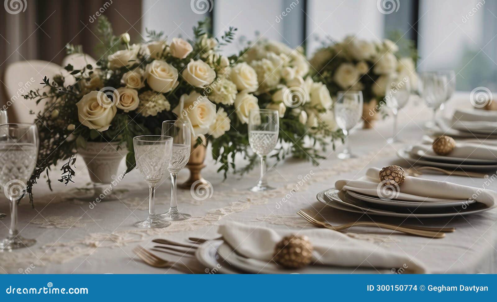 Wedding Designed Table Setting, Wedding Scene, Wedding Table, Bright ...