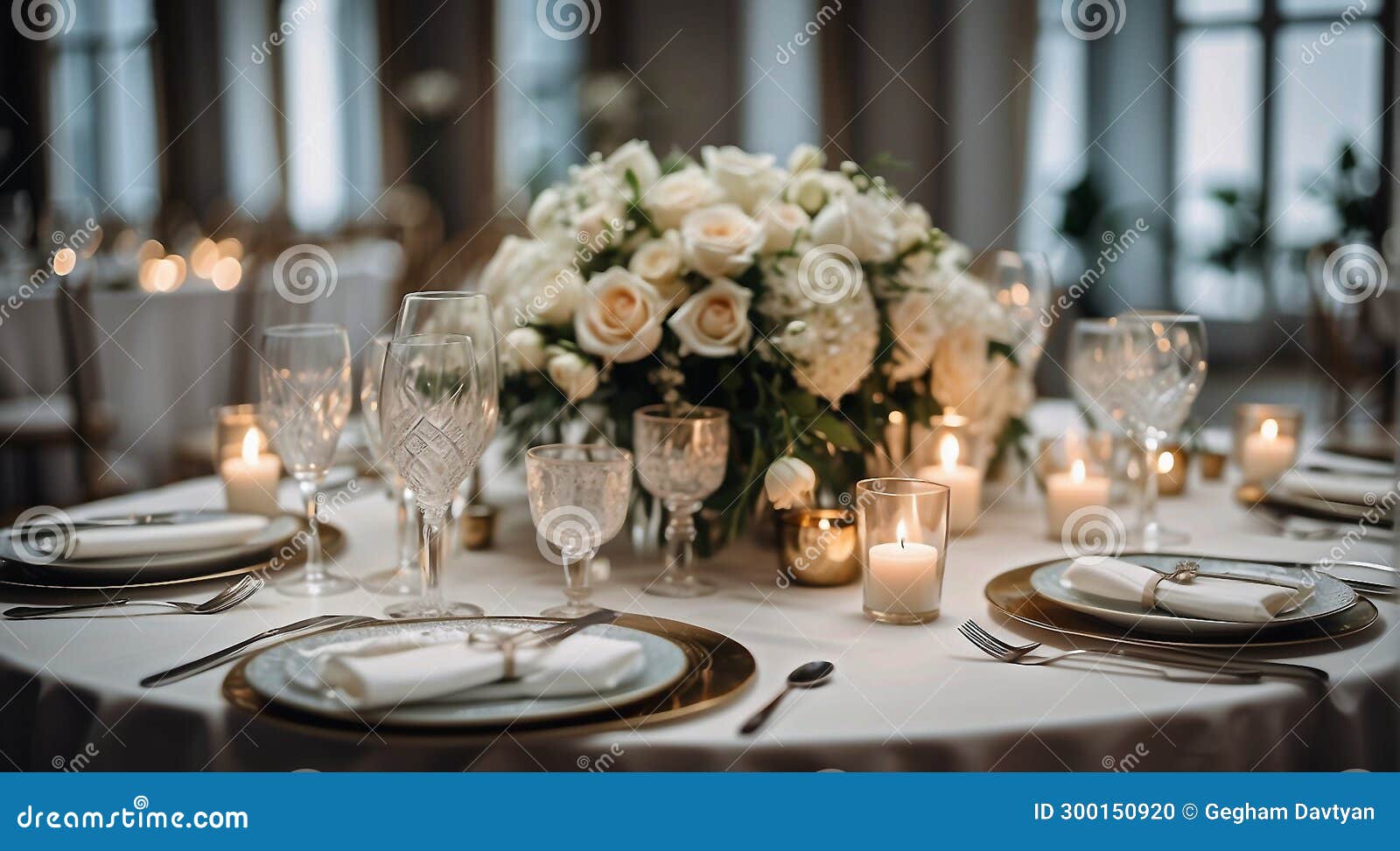Wedding Designed Table Setting, Wedding Scene, Wedding Table, Bright ...