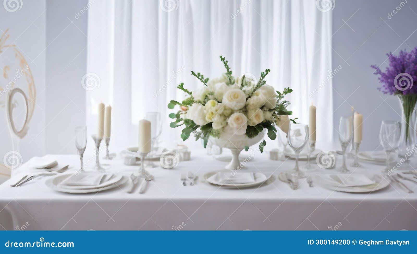 Wedding Designed Table Setting, Wedding Scene, Wedding Table, Bright ...