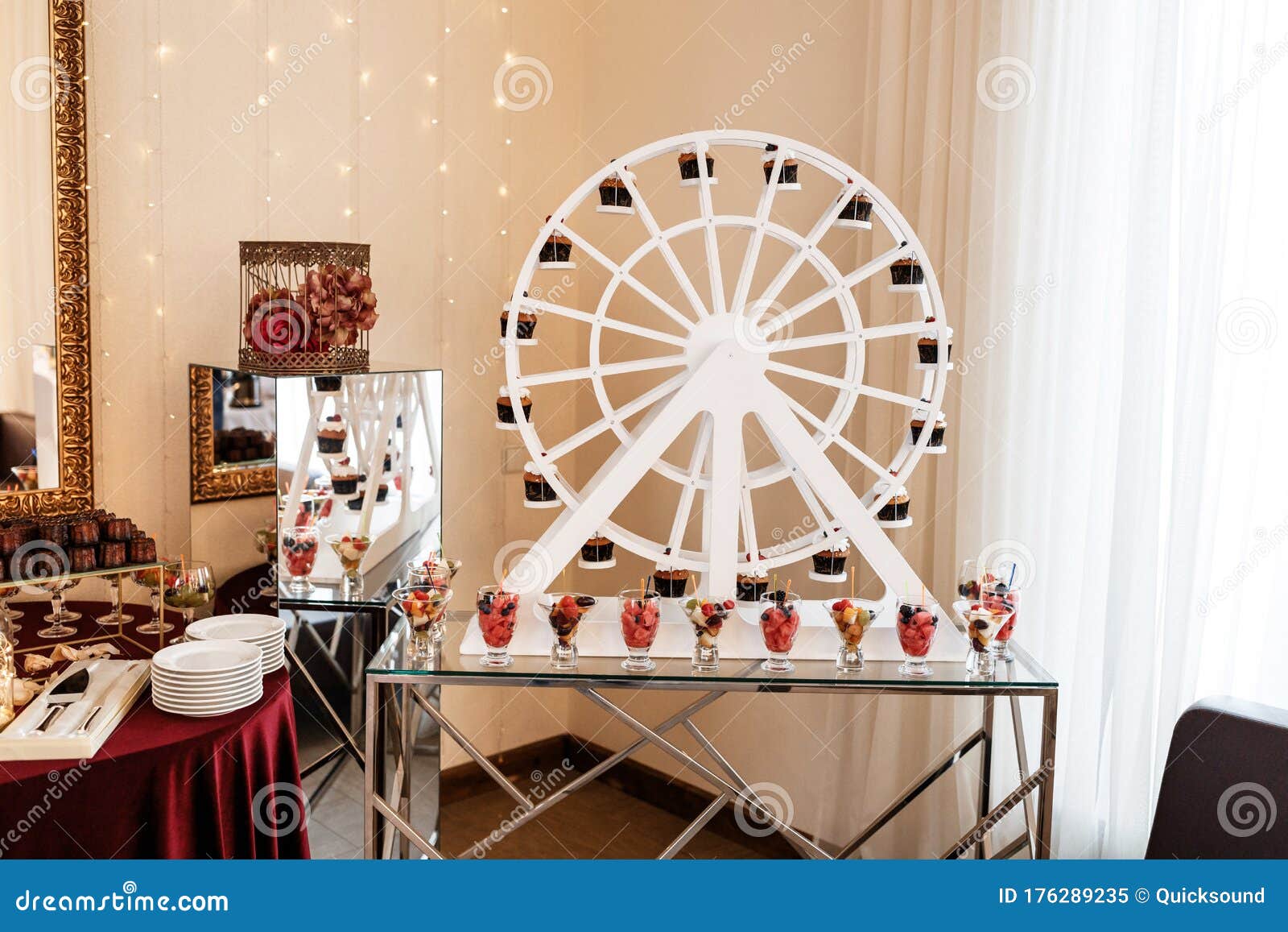Cake wheel stand stock image. Image of pastry, venue - 176289235