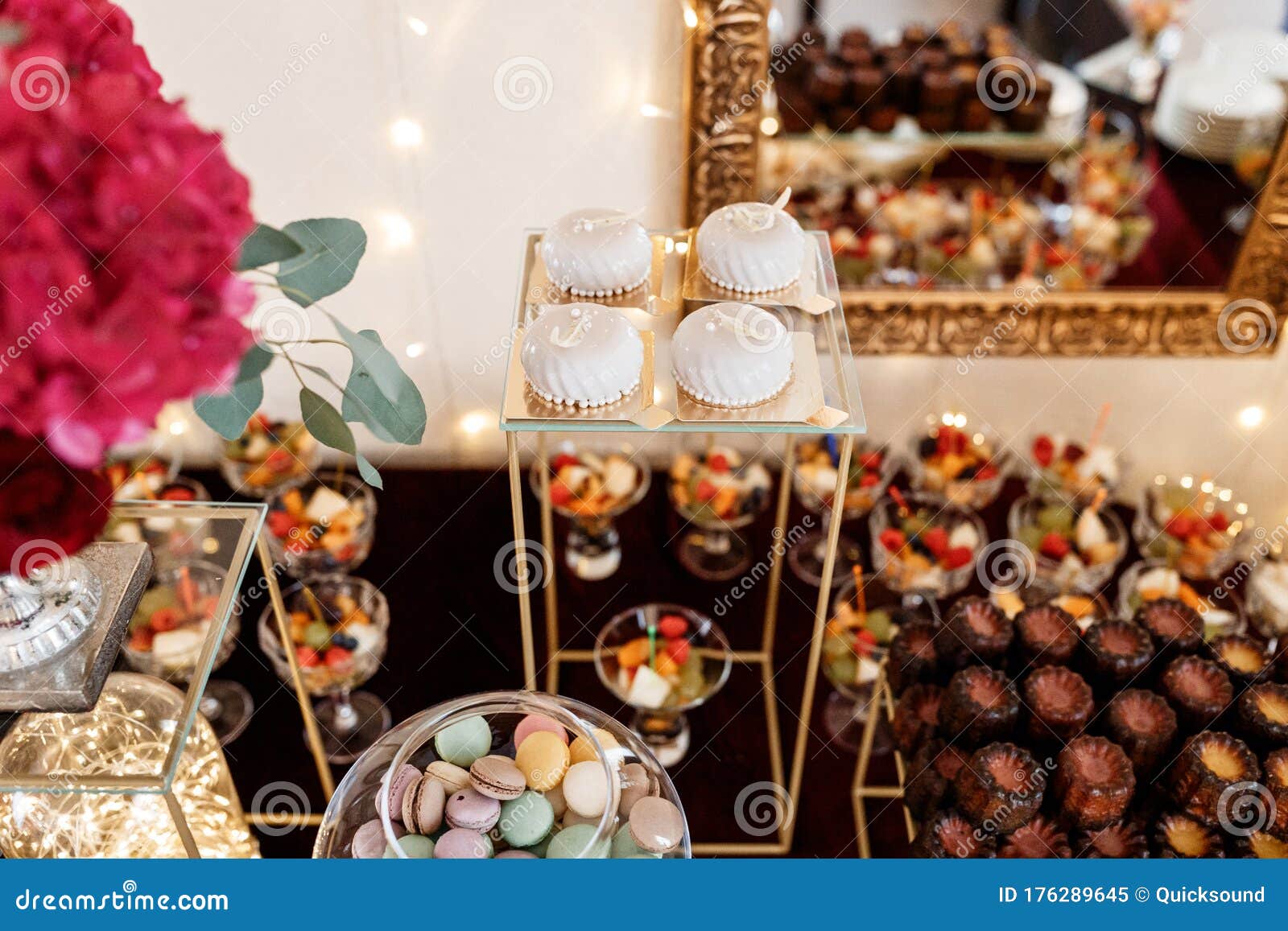 Cake table setup stock image. Image of decorated, sweet - 176289645