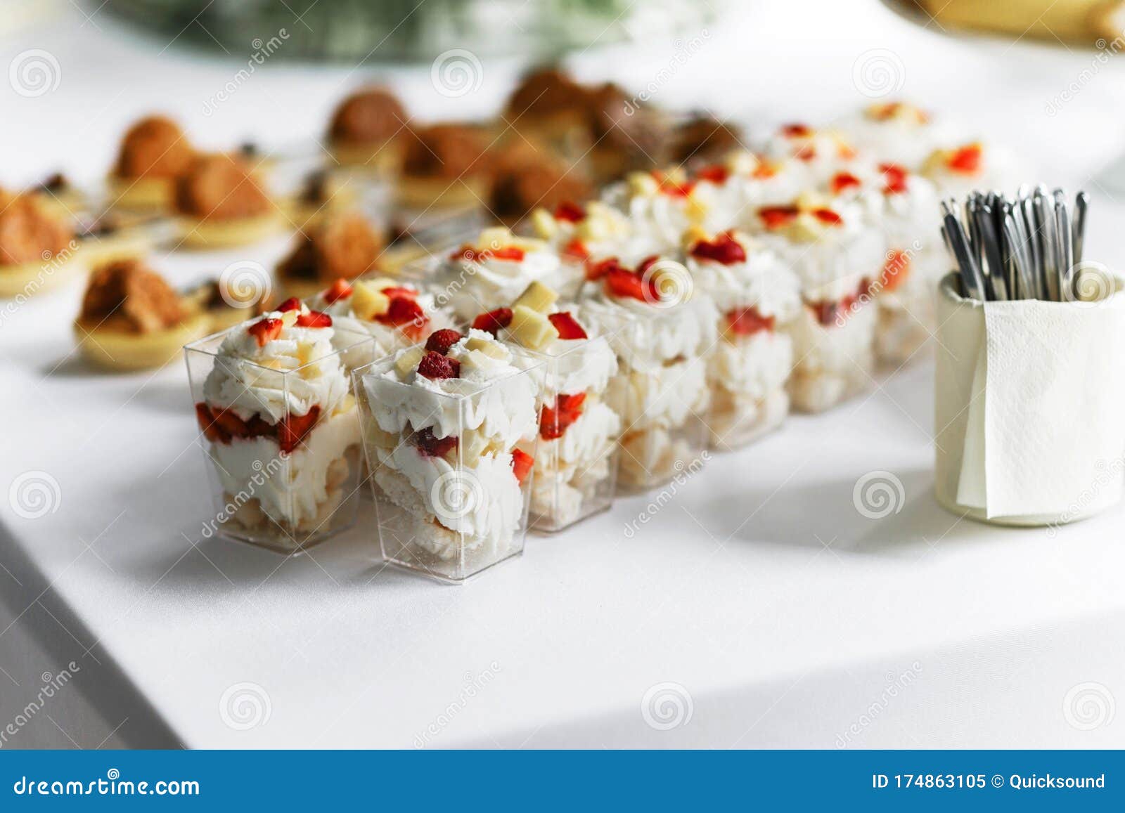 Parfaits stock image. Image of whipped, glasses, dessert - 174863105