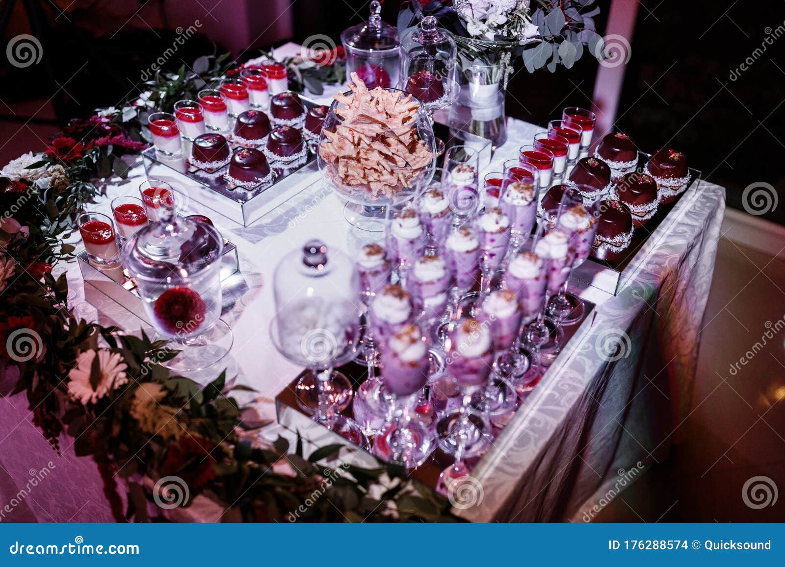 Wedding Dessert Table Set Up Stock Photo - Image of mini, event: 176288574