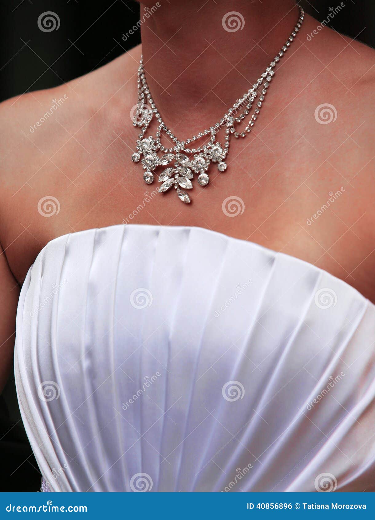 Wedding diamond necklace stock photo. Image of metal - 40856896