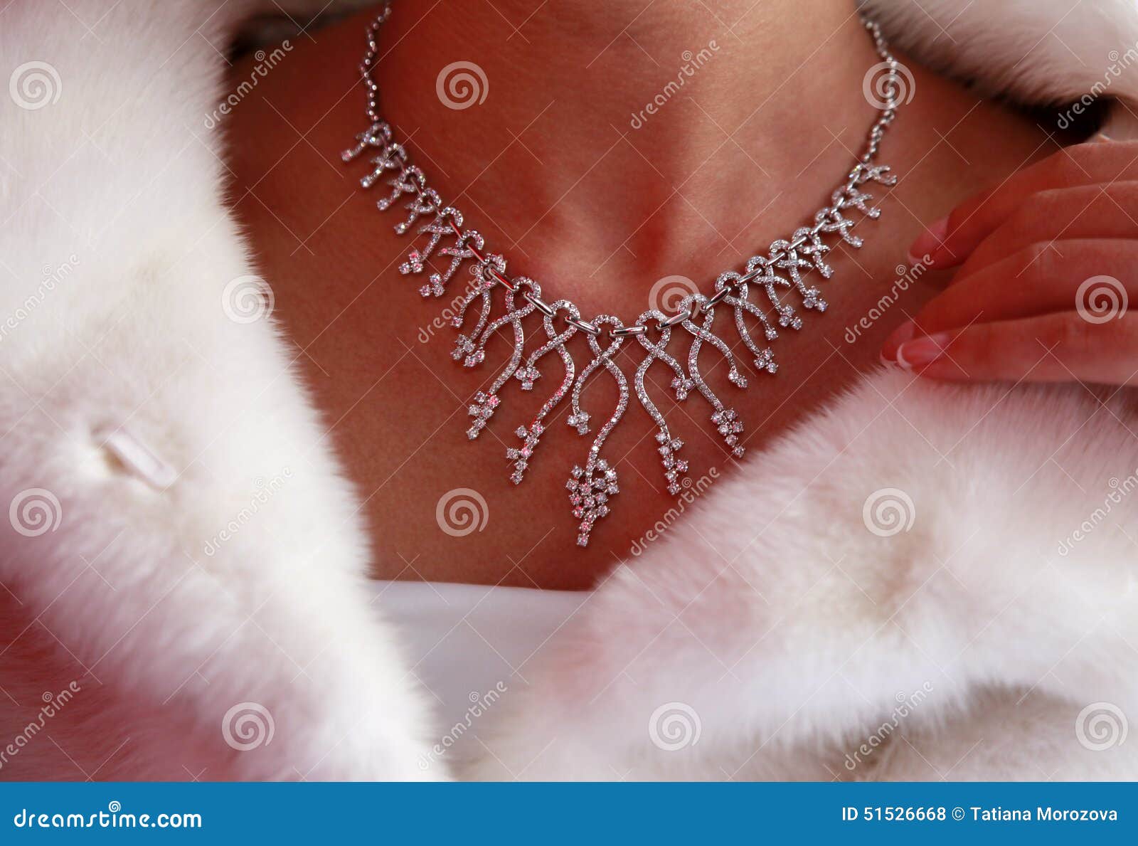 Wedding diamond necklace stock photo. Image of accessory - 51526668