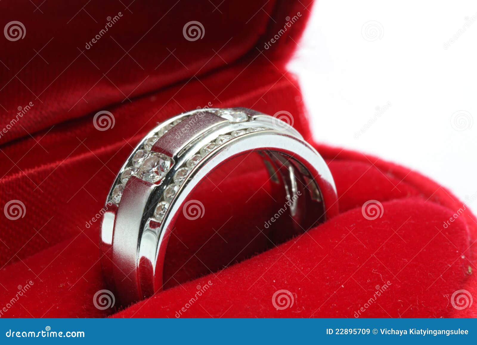 Wedding Diamond Ring in Red Box Stock Image - Image of jewels, elegance ...