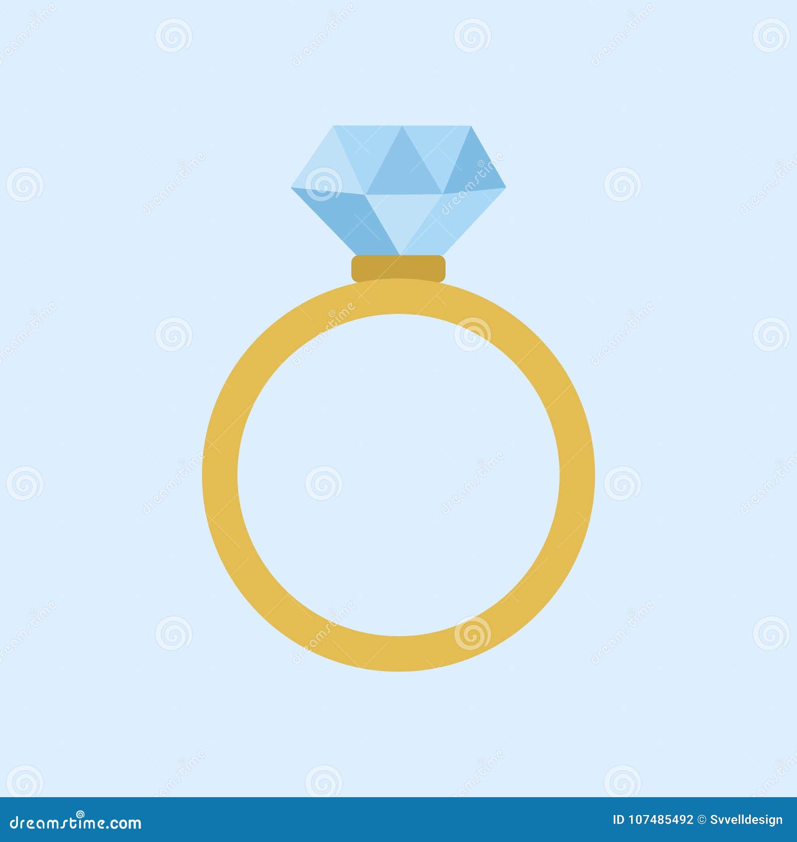 Wedding Diamond Ring Vector Illustration Graphic Stock Vector ...