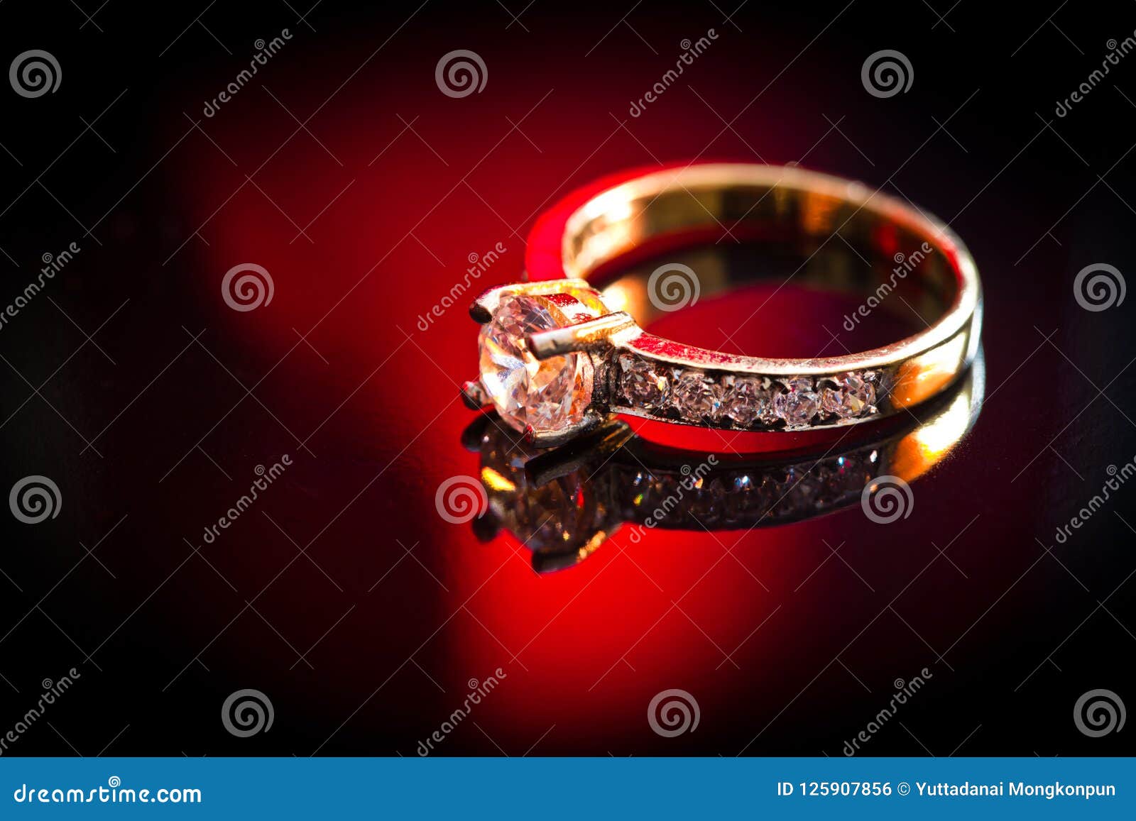 Engagement Ring and Reflection Stock Photo - Image of diamond, married ...