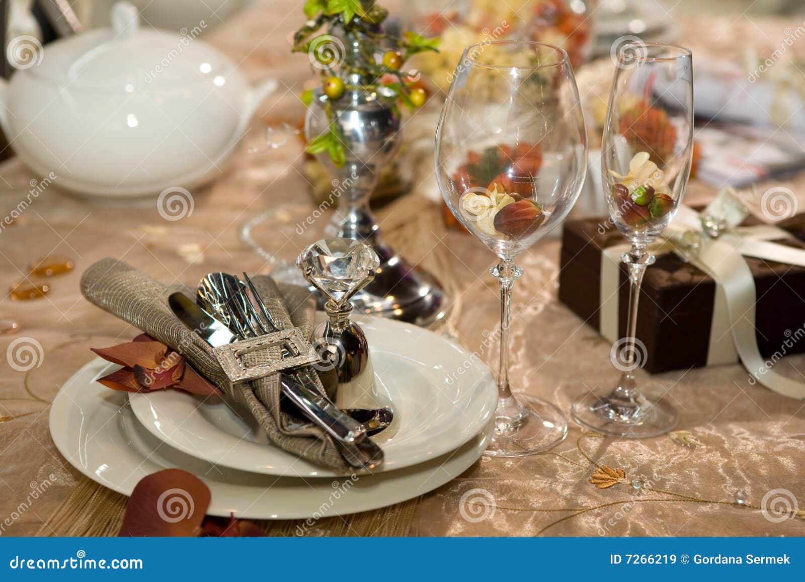 Wedding dinner stock image. Image of orchid, rich, candle - 7266219