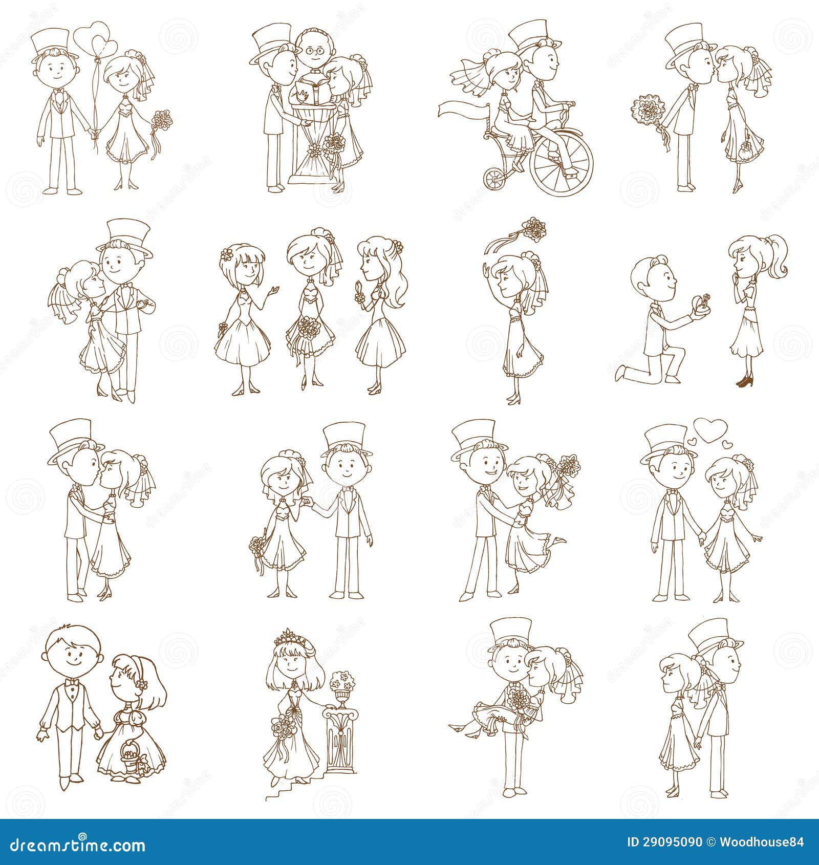 Wedding Doodles - Design Elements Stock Vector - Illustration of marry ...