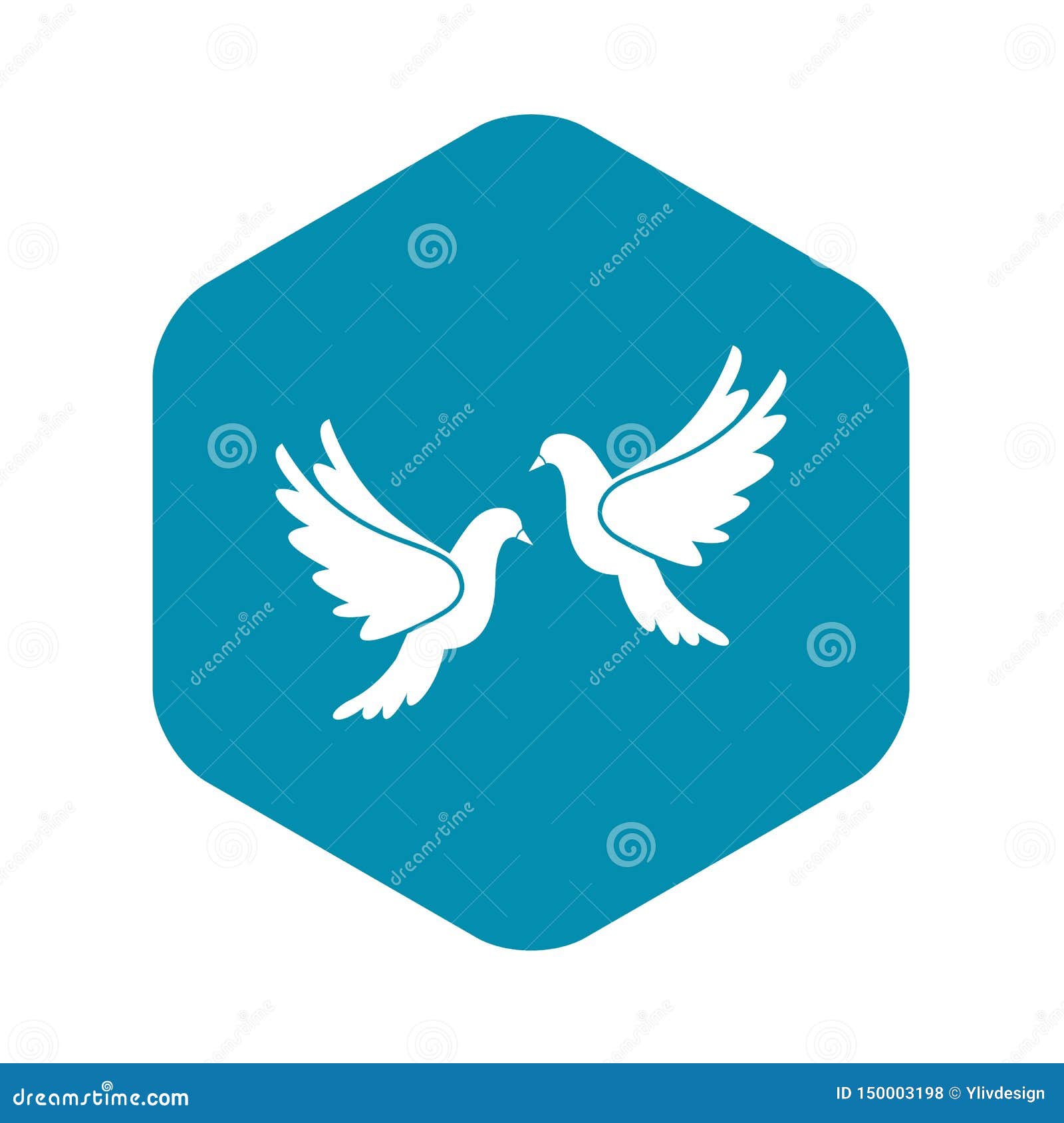 Wedding Doves Icon, Simple Style Stock Vector - Illustration of ...