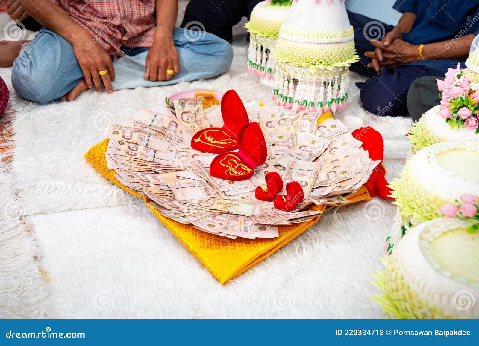 Wedding Dowry, the Dowry Marriage in Thailand Stock Photo - Image of ...