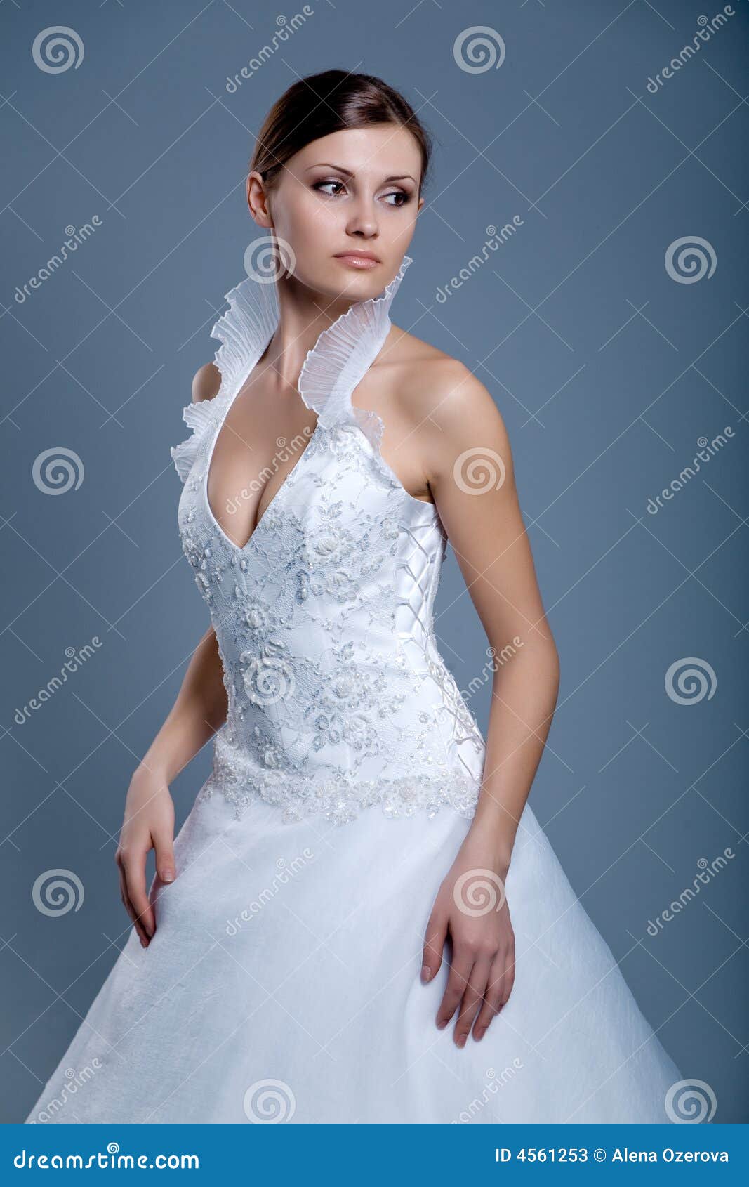 Wedding Dress On Fashion Model Stock Image Image Of Attitude Clothes