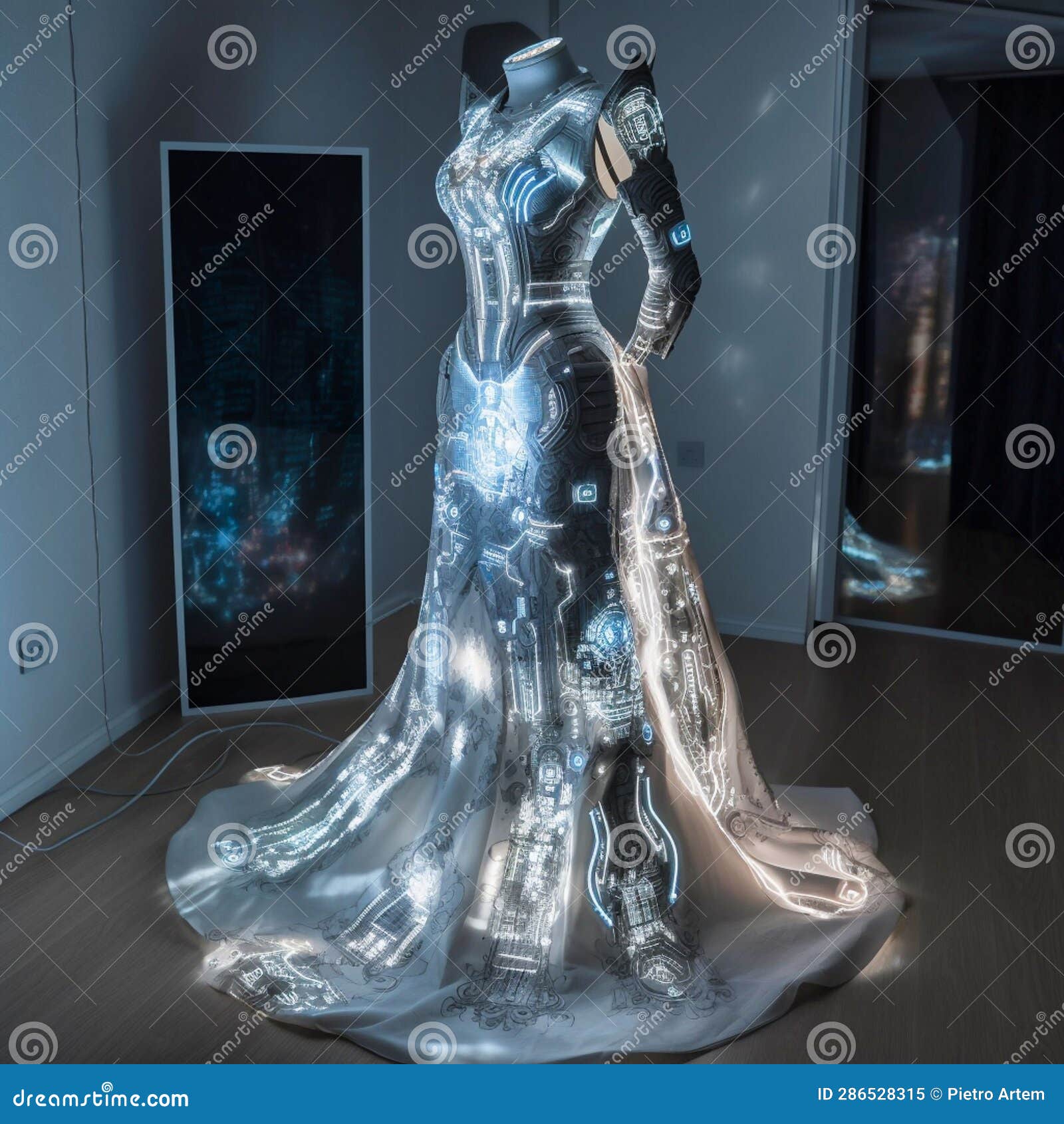 Wedding Dress in the Future. Generative AI Stock Image - Image of ...