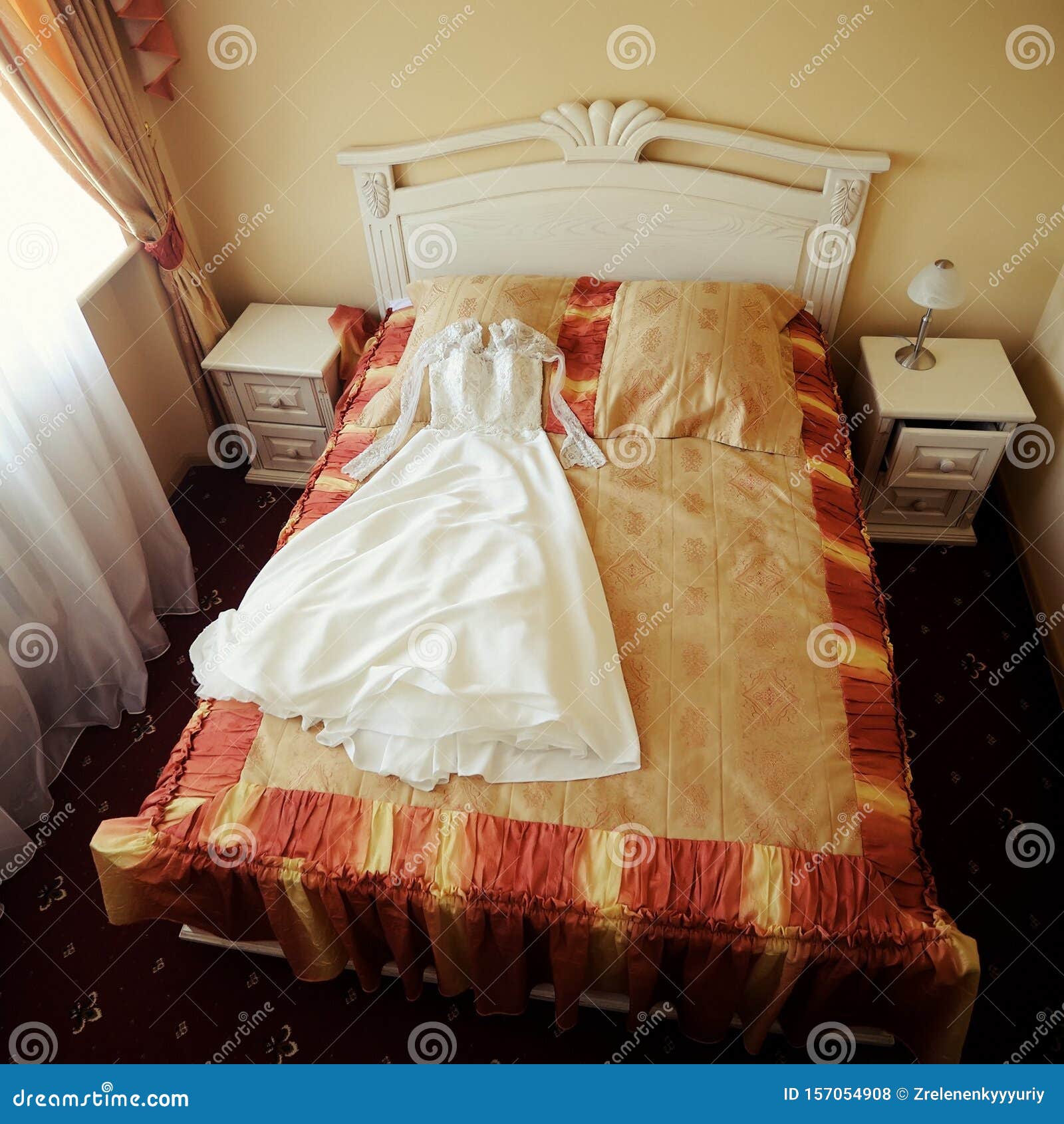 Wedding dress stock photo. Image of beauty, marriage - 157054908