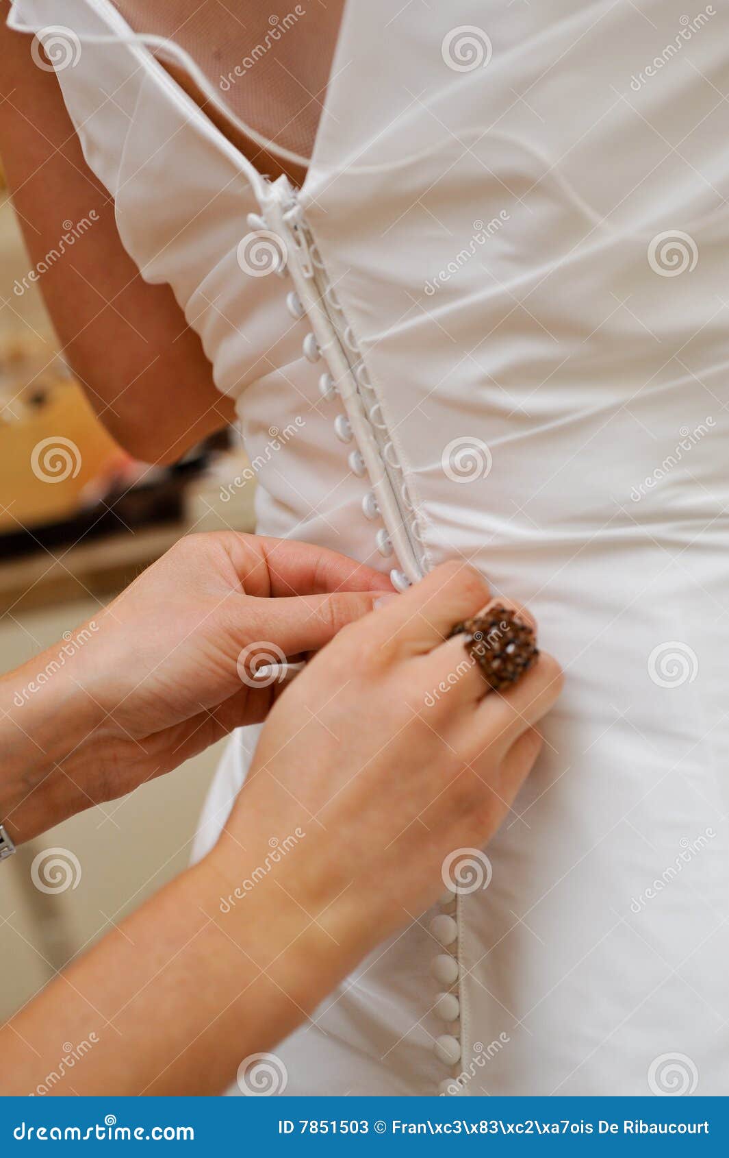 Wedding Dress Knots stock image. Image of back, tying - 7851503