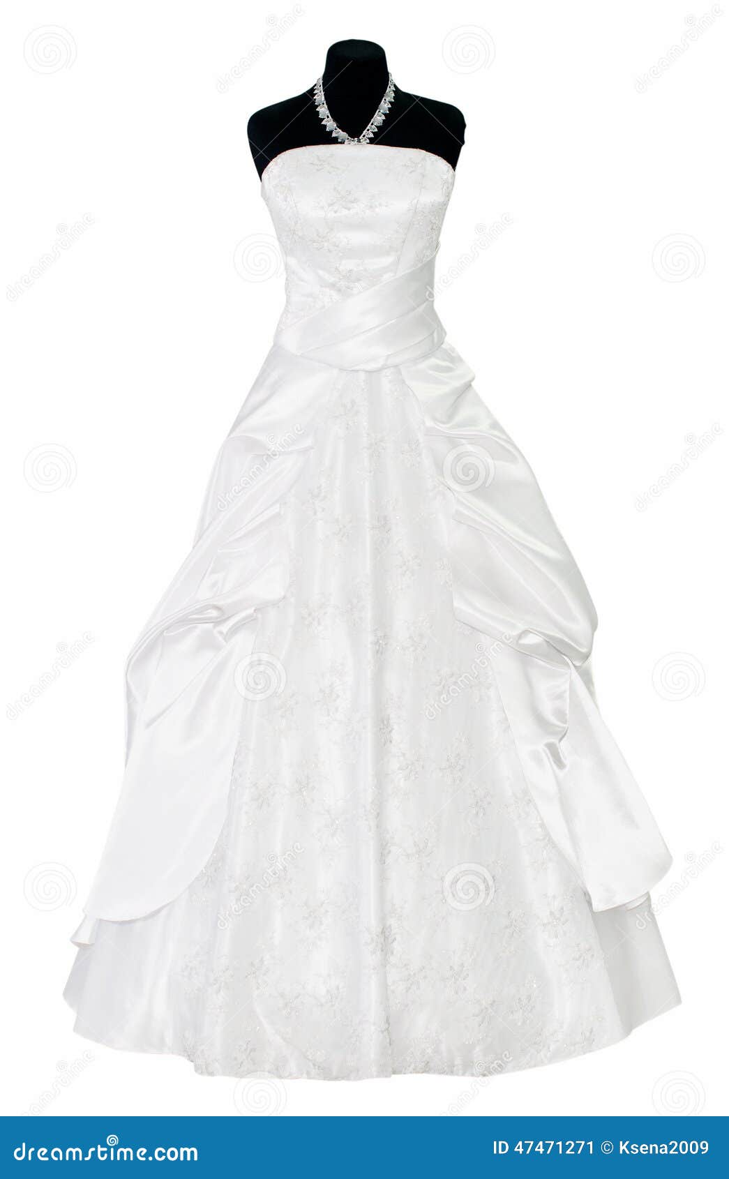 Wedding Dress on Mannequin Isolated Stock Image - Image of elegance ...