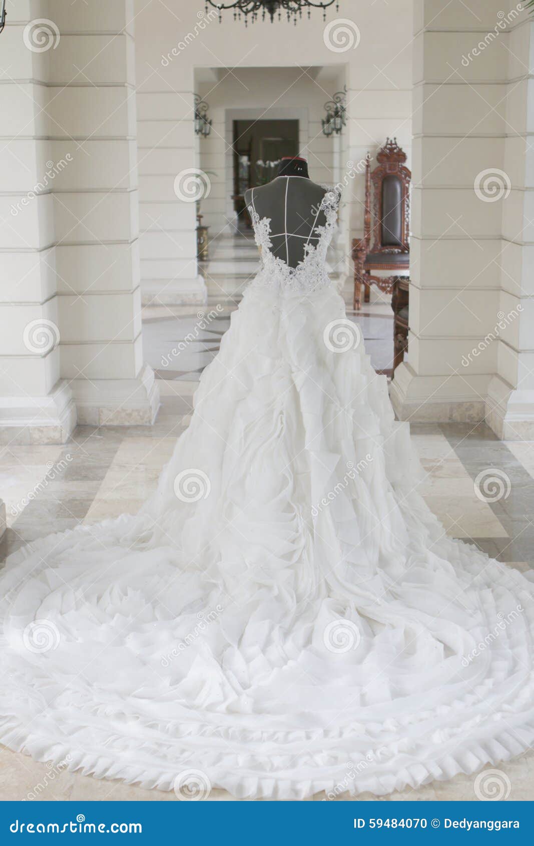 Wedding Dress on a Mannequin Made in Put the Bride Stock Photo - Image ...