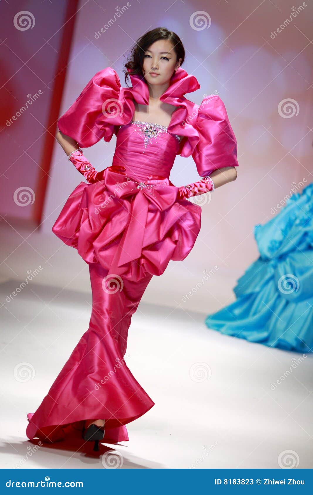 Wedding dress show editorial stock photo. Image of body - 8183823