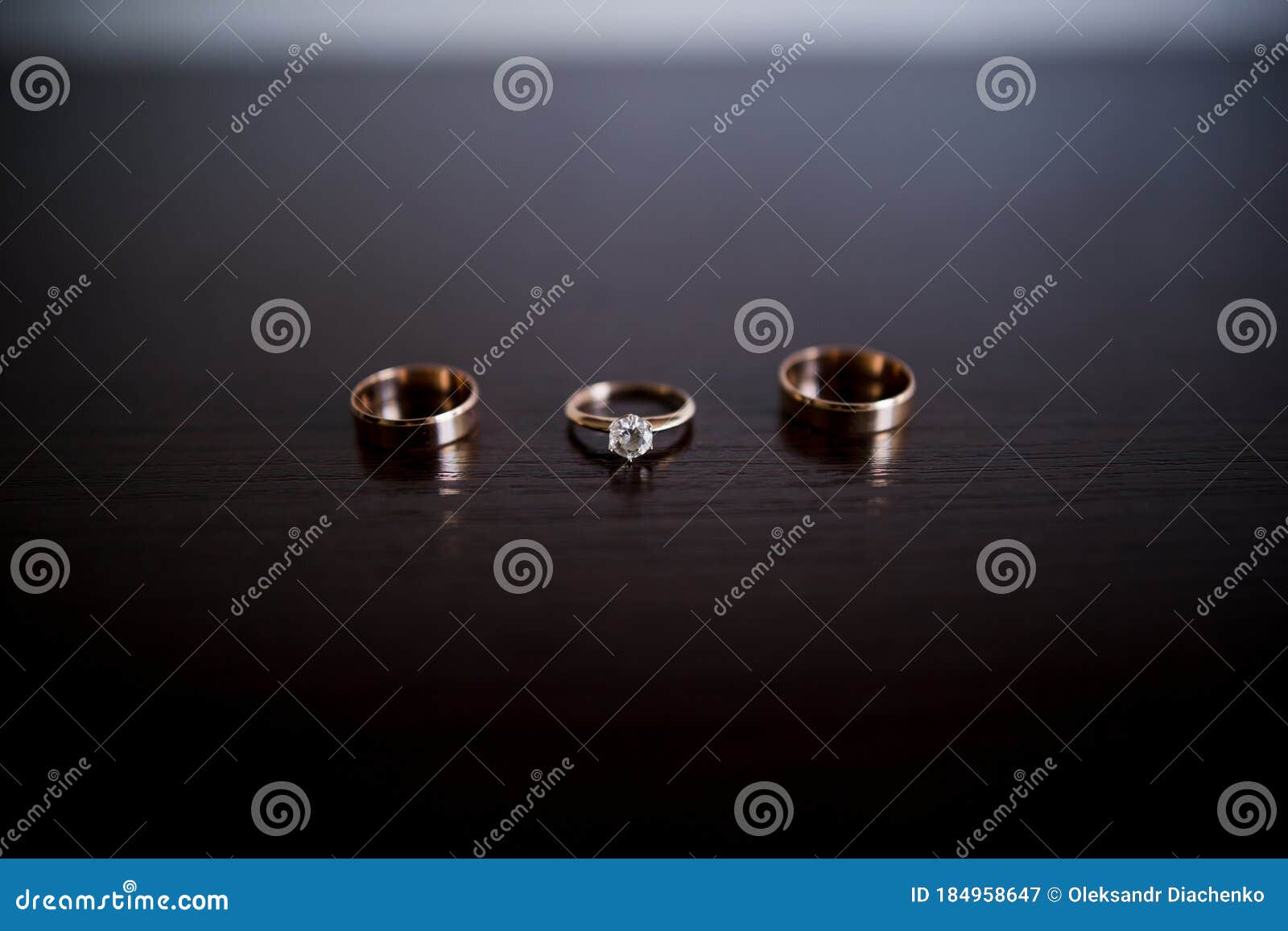Wedding Engagement Rings on the Table Stock Image - Image of ceremony ...