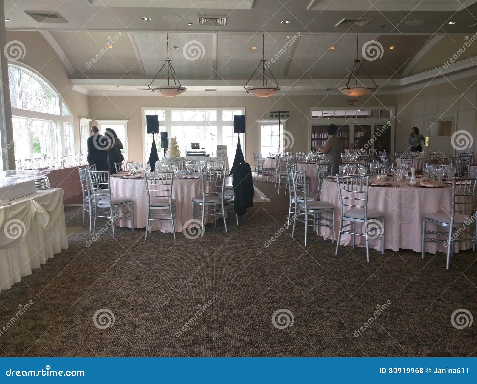 Wedding Event Reception Hall; Guests and Servers Editorial Stock Photo ...